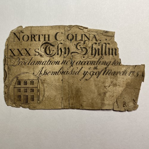 1700s North Carolina Colonial Currency Shillings Banknote #10716 | eBay