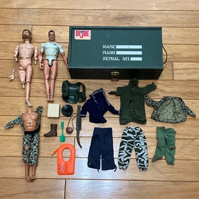 GI Joe Hasbro Foot Locker Storage Wooden Trunk Case Dolls Foot Locker ...