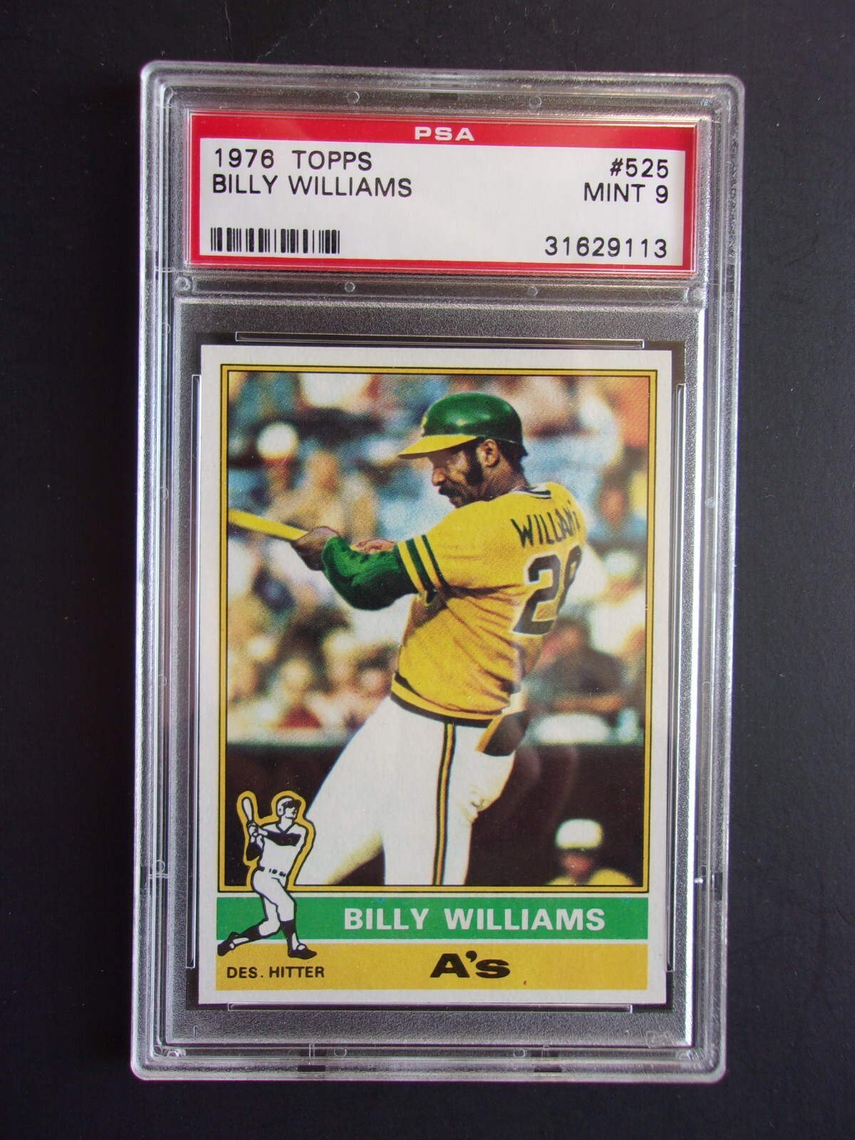 1976 Topps Baseball, Billy Williams, Oakland Athletics, Card# 525, PSA ...