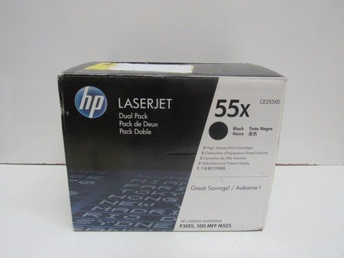 GENUINE HP CE255XD (55X) DUAL PACK TONER CARTRIDGES | eBay
