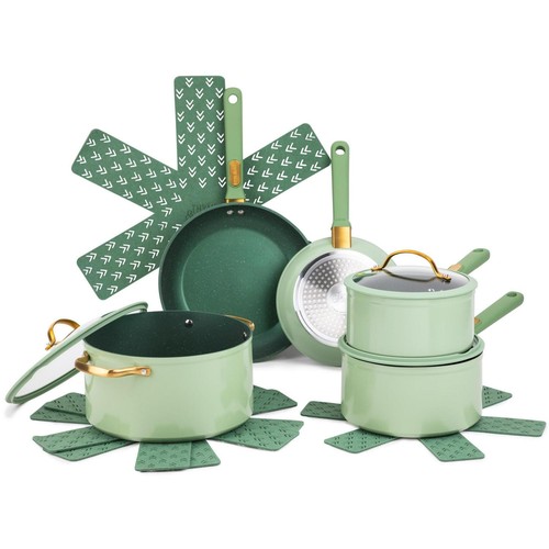 Thymes & Table 12-Piece Aluminum Non-Stick Cookware Set - Aesthetics ...