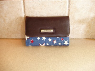 LONGABERGER AMERICAN STARBURST MEDIUM WALLET REMOVABLE ID * NIP * FREE ...