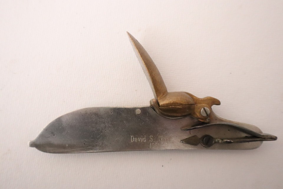 Vintage FUSIL BLACK POWDER FLINTLOCK LOCK BY David S. Wyer 1964 for ...