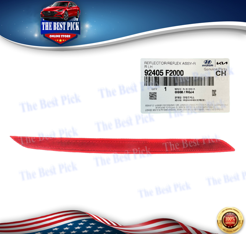 ⭐GENUINE⭐ REAR Bumper Reflector LEFT Driver for ELANTRA SEDAN 17-18 ...