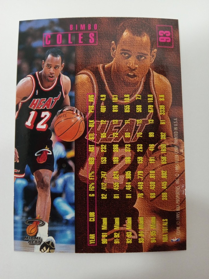 1995-96 Fleer #93 Bimbo Coles Miami Heat | eBay