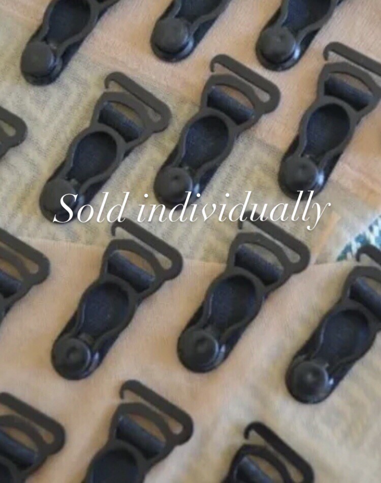 Detachable metal suspender clip. 15mm. Strong steel garter grip with a ...
