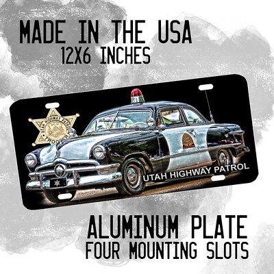 Utah Highway Patrol Car Badge Design Aluminum License Plate Novelty ...