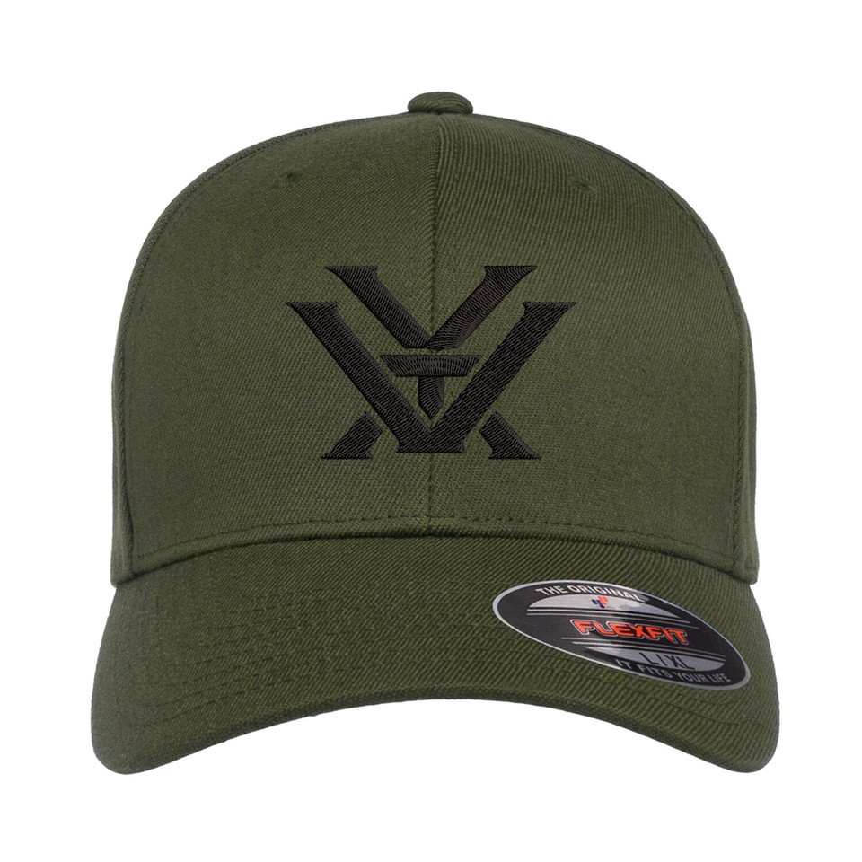 Vortex Optics Logo Embroidered Flexfit Ball Cap Hat Olive Black Navy ...