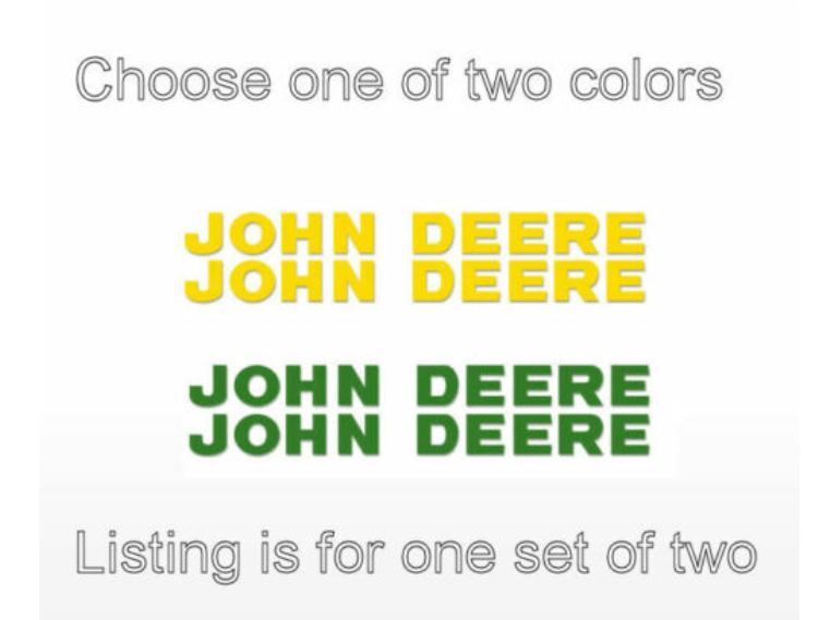 John Deere Lettering Premium Vinyl Decal /Sticker 2-Pack! | eBay