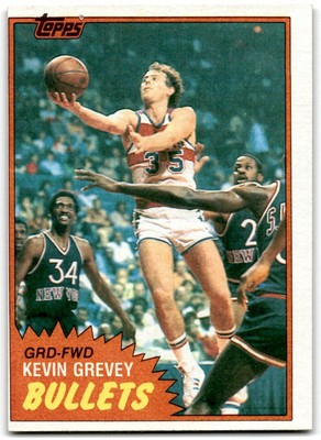 1981-82 Topps Kevin Grevey Washington Bullets #E96 | eBay