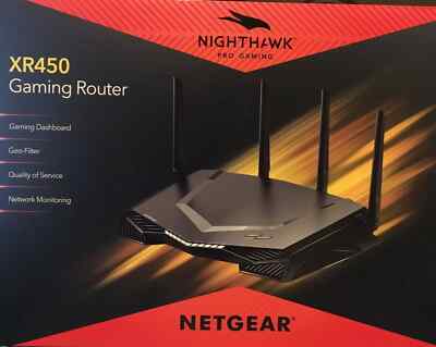 NETGEAR NIGHTHAWK GAMING ROUTER XR450 - ALL PARTS INCLUDED - SLIGHTLY ...