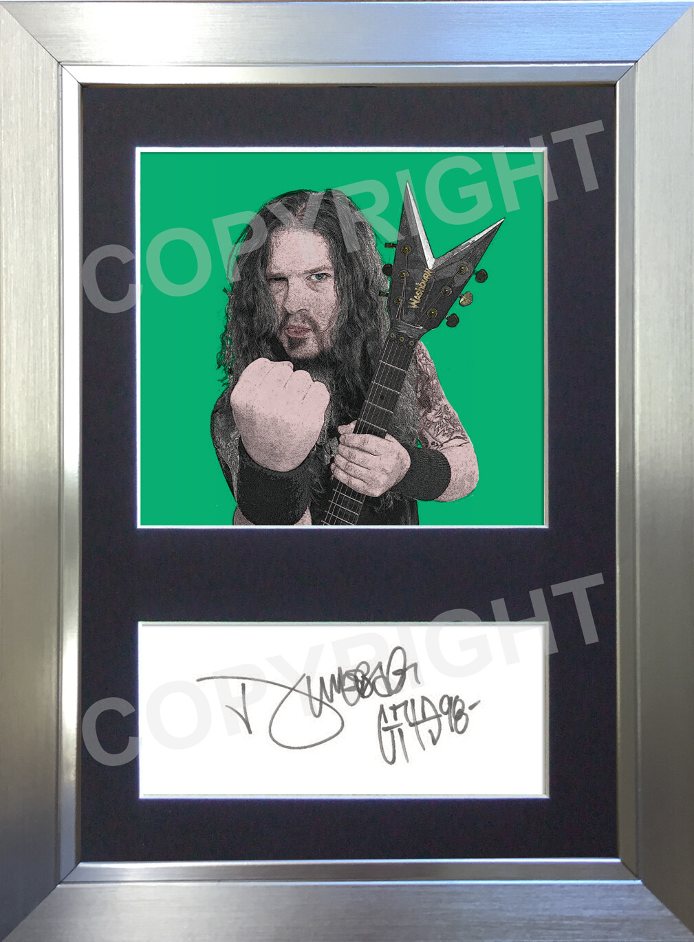 DIMEBAG DARRELL Pop Art Signed Mounted Reproduction Autograph Photo ...