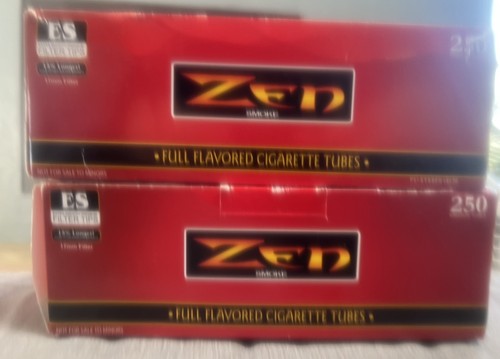 Zen Premade Cigarette Tubes Full Flavored King Size 17mm~Lot of 2 Boxes ...