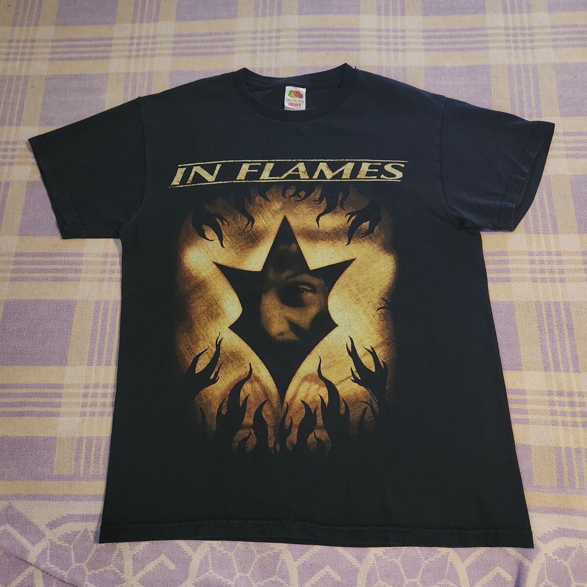 Rare VTG CYGNUS In Flames Concert Tour Big Face T Shirt 90s Rare VTG CYGNUS In Flames Concert Tour Big Face T Shirt 90s