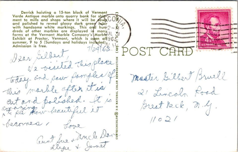 Rochester Vermont VT Verde Marble Quarry Derrick Hoisting Block ...