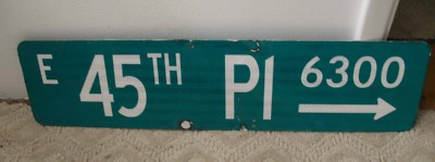 41 - 45th PLACE Real Road Street Sign, Measures 24" x 6" | eBay
