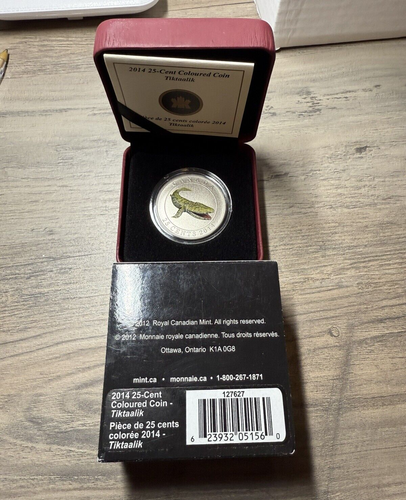 2014 Canada 25 cents Lenticular Coin - Prehistoric Creatures: Tiktaalik ...