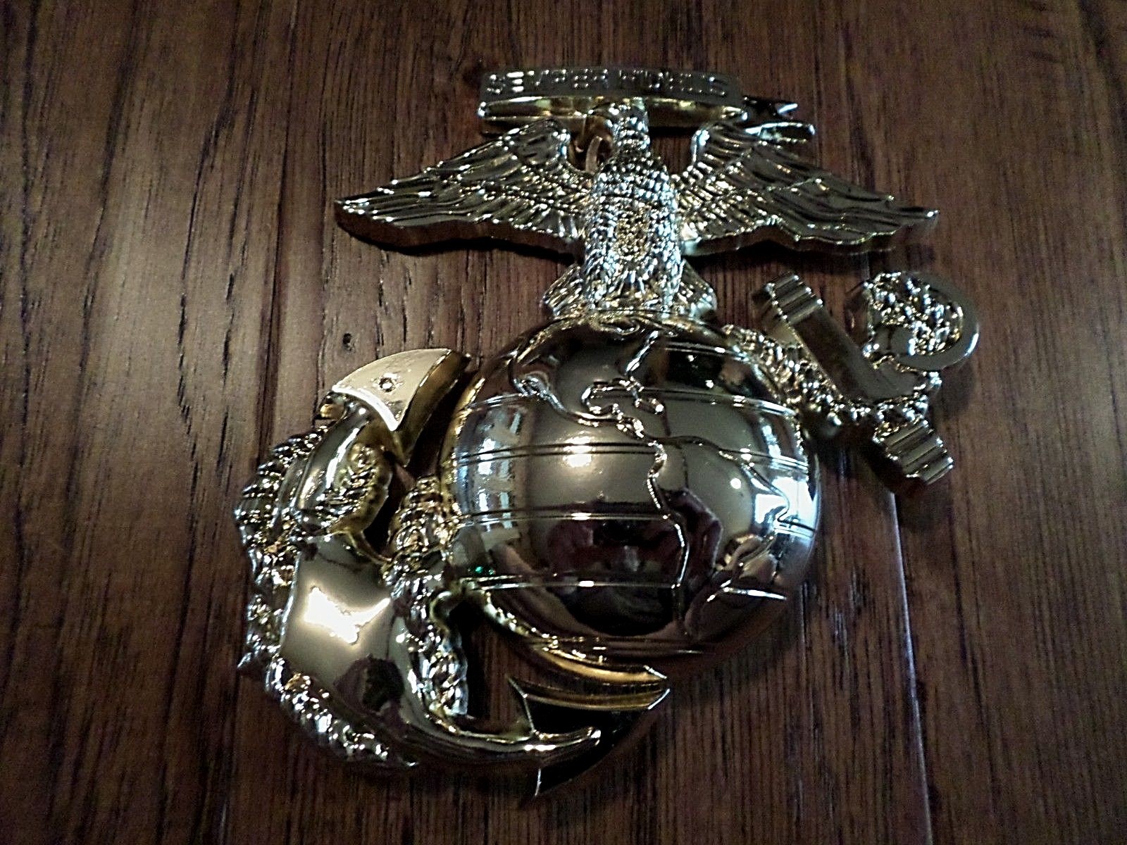 U.S MARINE CORPS EGA GOLD OVERSIZED EAGLE GLOBE & ANCHOR WALL MEDALLION ...