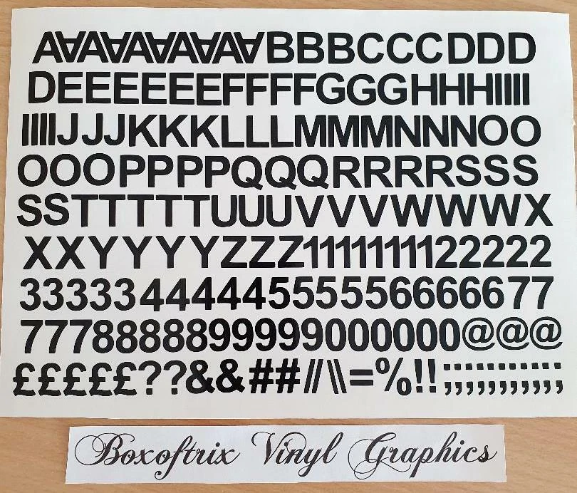 Vinyl Stick On Alphabet Letters