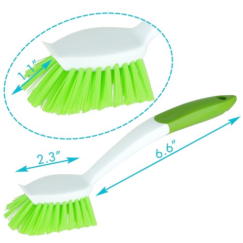 2pack Kitchen Green Scrub Brush For Cleaning Dishes Pots Pan Sink And ...
