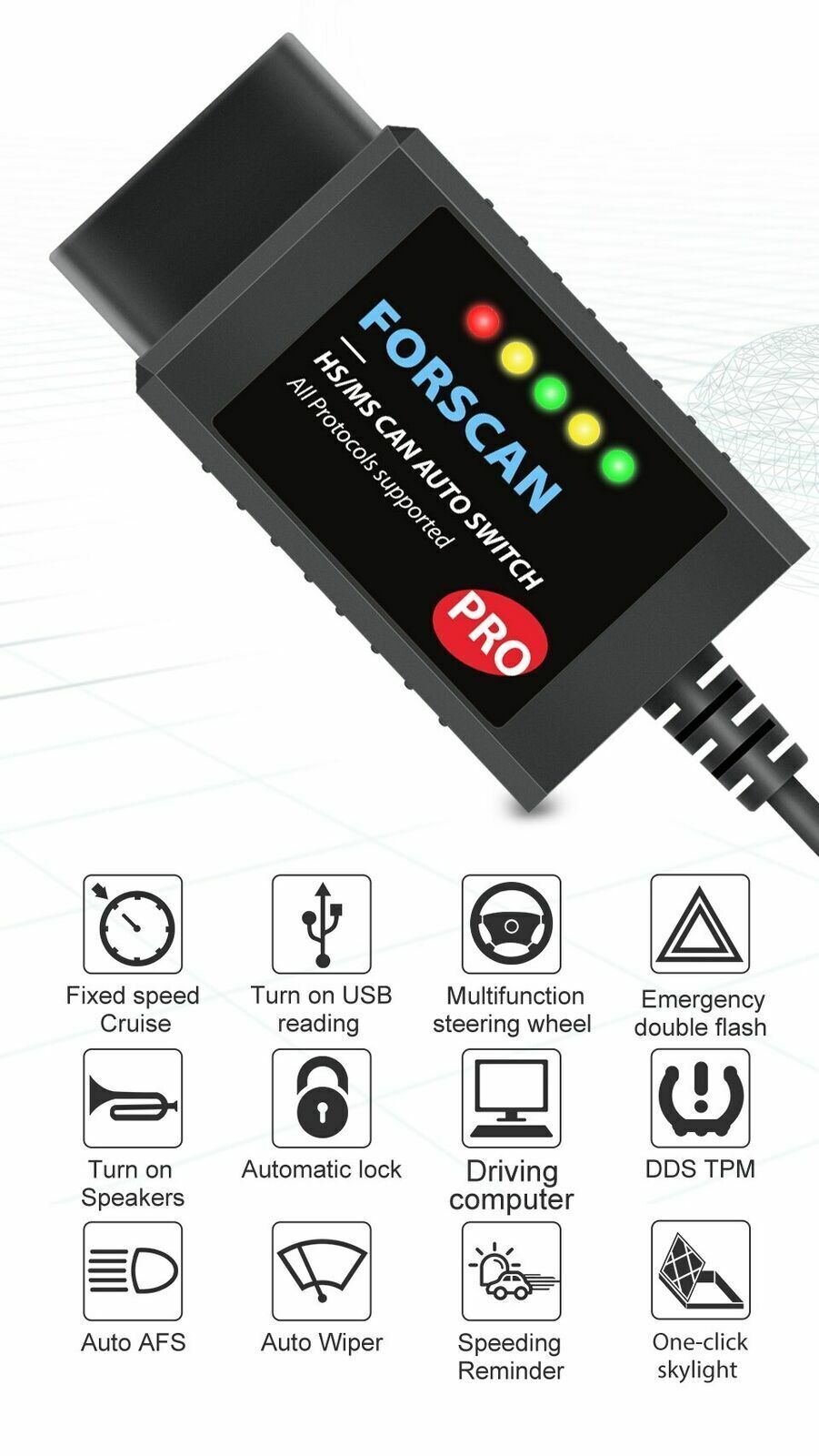 Forscan Pro Car Code Reader Hidden Function Programming Tool For Ford ...