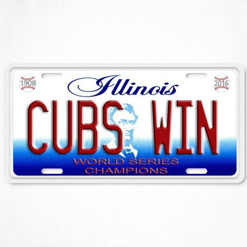 Chicago CUBS WIN World Series Champions Baseball Team License Plate ...