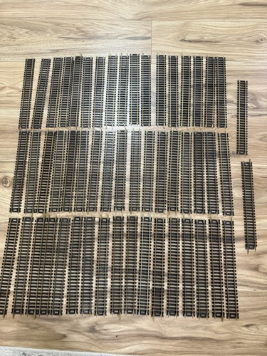 Vintage Lot Of 53 ATLAS HO SCALE SNAP STRAIGHT TRACK 9” Brass & Sliver ...