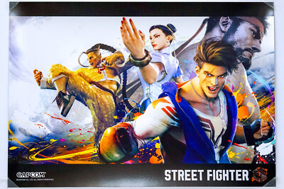 2023 SDCC Capcom Booth Street Fighter 6 Chun-Li Ryu 20x14 Poster Promo ...