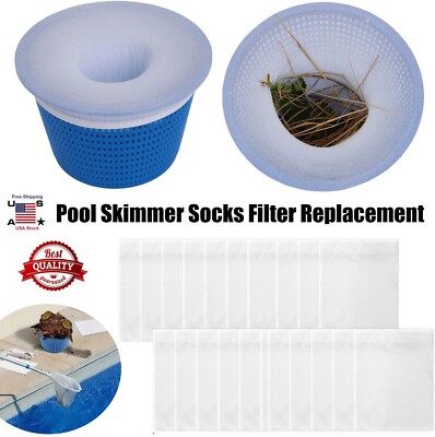 30× Pool Skimmer Socks Filter Replacement Savers for Basket Swimming ...