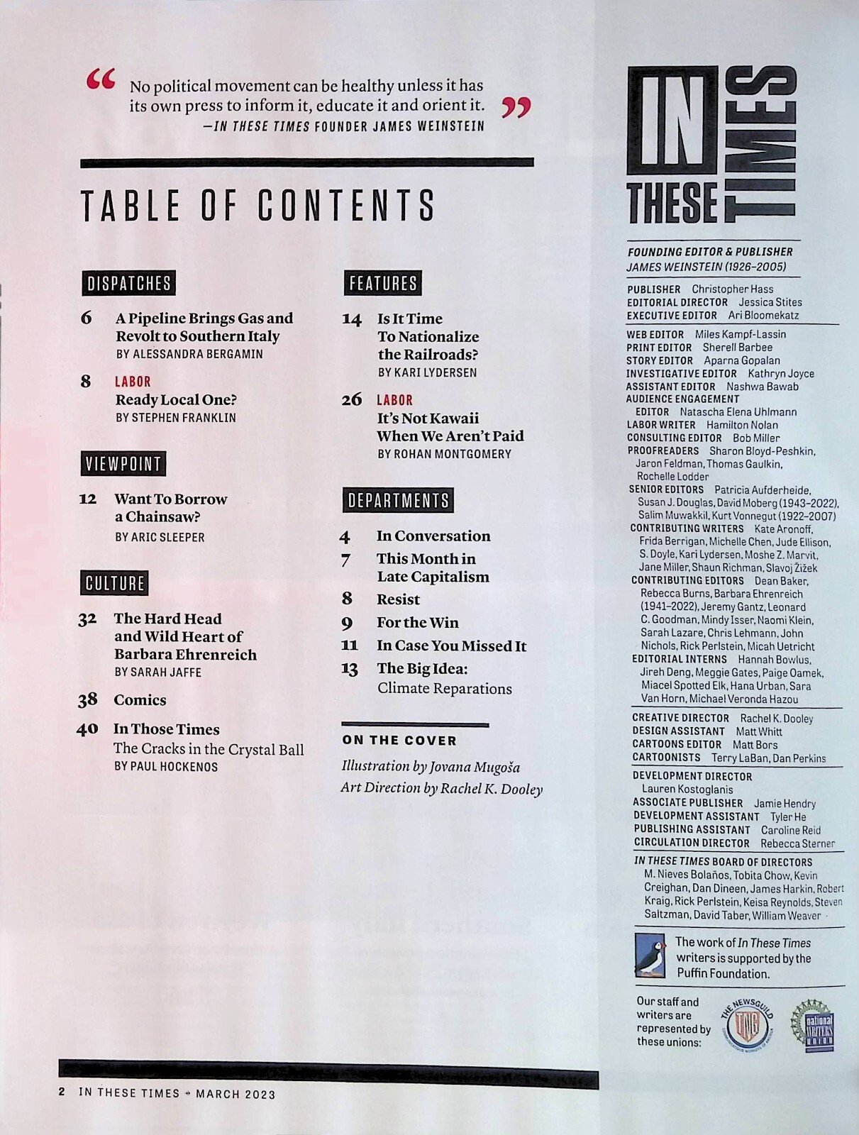 In These Times Magazine March 2023 Is It Time to Nationalize the ...