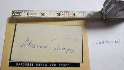 Maria Von Trapp Signed Index Card | eBay