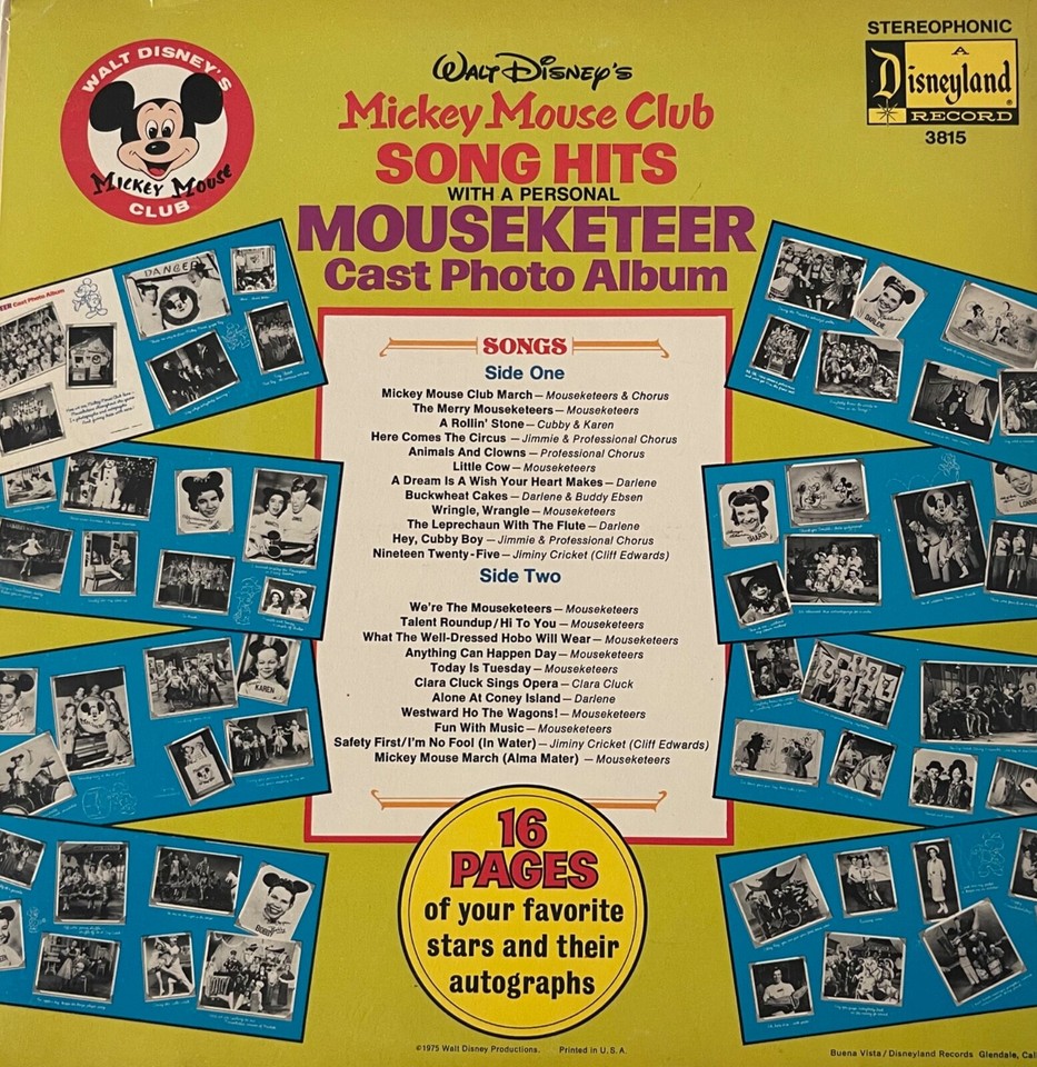 Walt Disney’s Mickey Mouse Club Song Hits with a Personal Mouseketeer ...