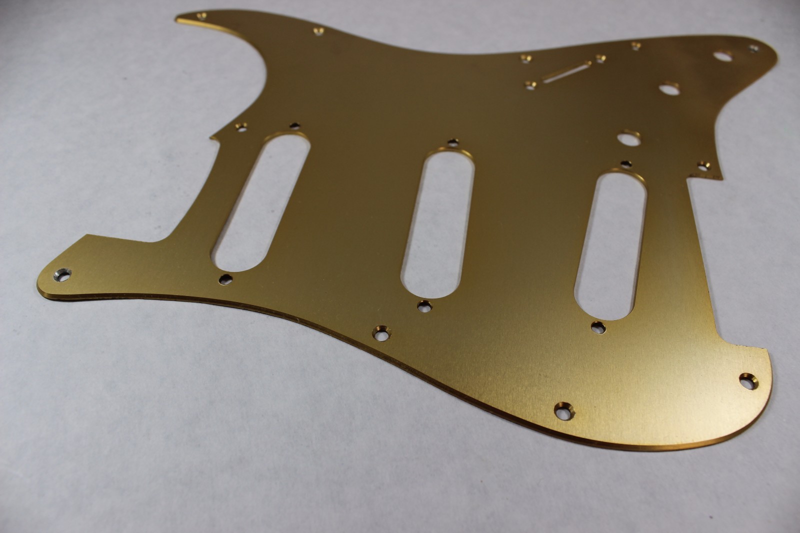 Brushed Gold Anodized Aluminum SSS Strat Pickguard- Fits Fender ...