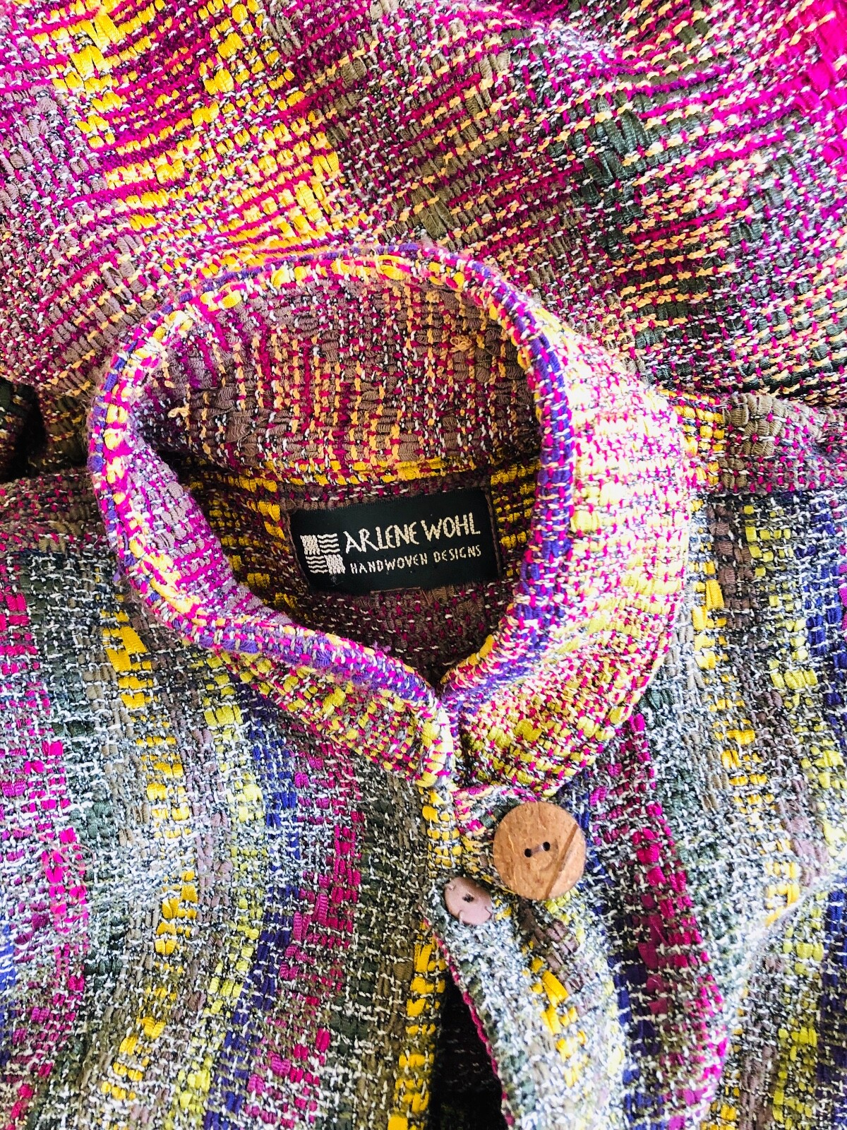 ARLENE WOHL art-to-wear ASYMMETRICAL Artist Hand Wove… - Gem