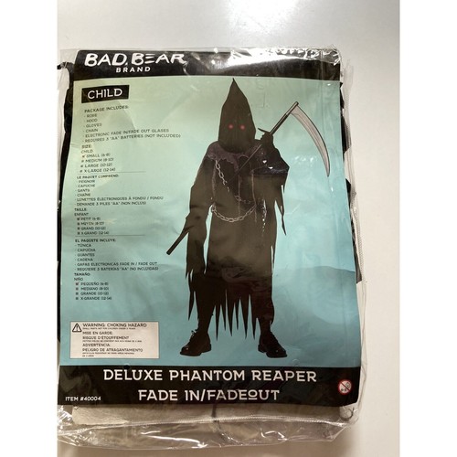 Deluxe Phantom Grim Reaper Halloween Costume. Bad Bear Brand. Size ...