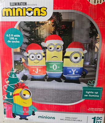 Gemmy 6.5ft Long Minion Joy Scene Christmas Inflatable | eBay