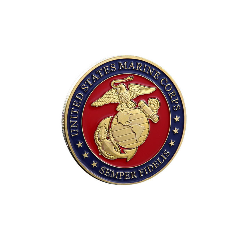 100PCS U.S.A Marine Corps Semper Fidelis Challenge Coin Militaria ...