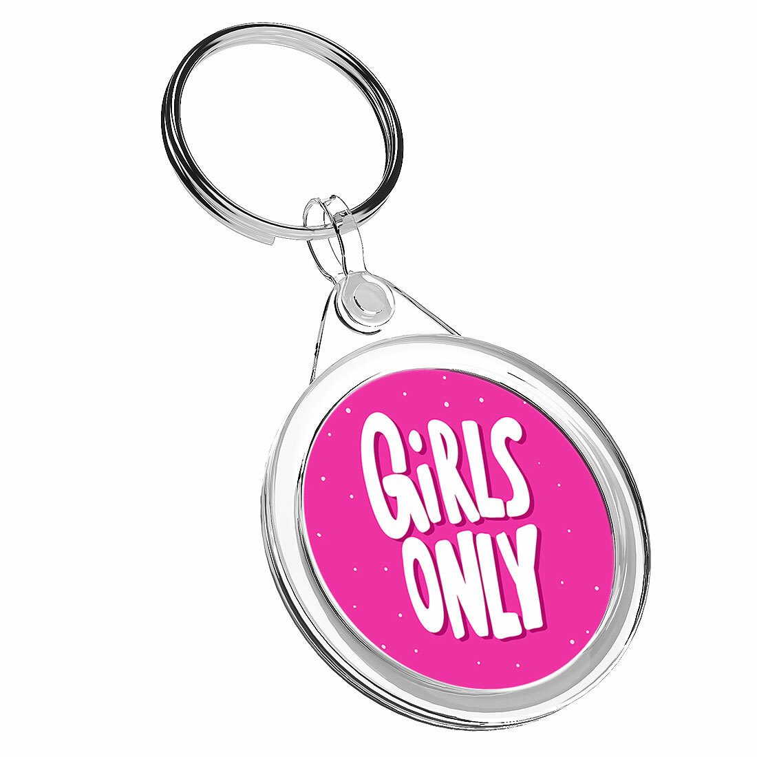 1 x Pink Girls Only Girl Power - Keyring IR02 Mum Dad Kids Birthday ...