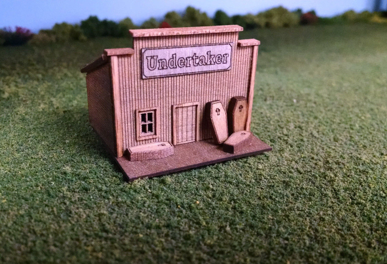 N Scale Laser Cut Old West Undertaker Building Kit | eBay