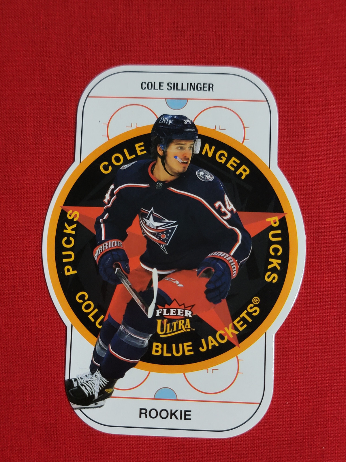 2021-22 Upper Deck Fleer Ultra Cole Sillinger Pucks Rookie Die-Cut ...