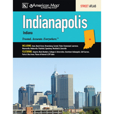 Indianapolis Indiana American Map Street Atlas | eBay