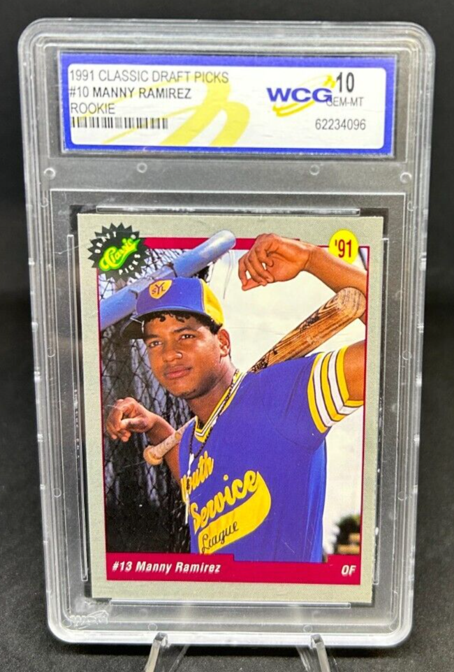 1991 Classic Draft Picks RC Card Manny Ramirez #10 Graded GEM-MINT *10* 111823 | eBay