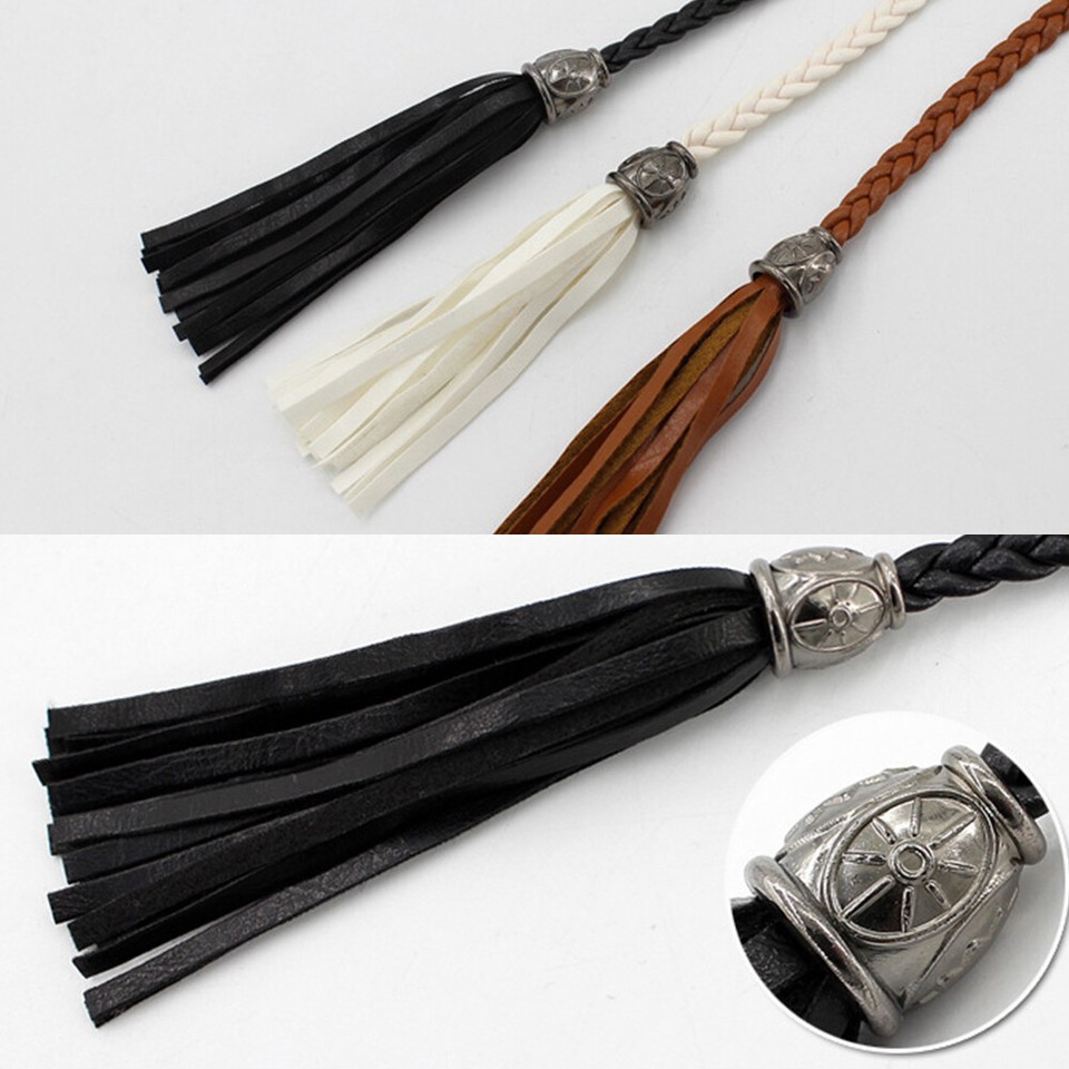 Double Head Braided Tassels Belt DIY PU Chinese Style Woven Fringes ...