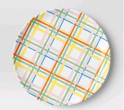 Target Room Essentials 10" Spring Plaid Melamine Plates Set Of 4 NEW | eBay