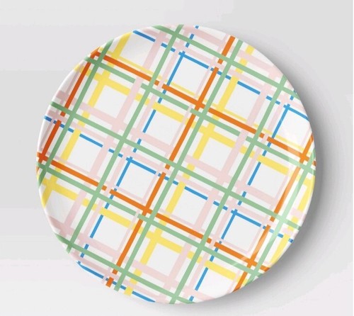 Target Room Essentials 10" Spring Plaid Melamine Plates Set Of 4 NEW | eBay