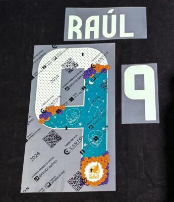 Official Mexico Raul 9 2024 day of the dead Football Name/Number Set ...