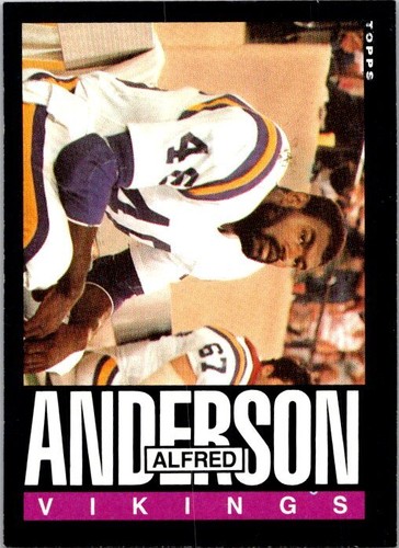 1985 Topps #90 Alfred Anderson football card 6V | eBay