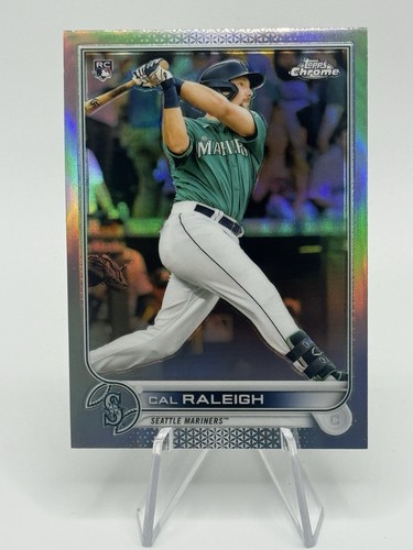 2022 Topps Chrome Cal Raleigh Rookie #149 Refractor silver Holo ...