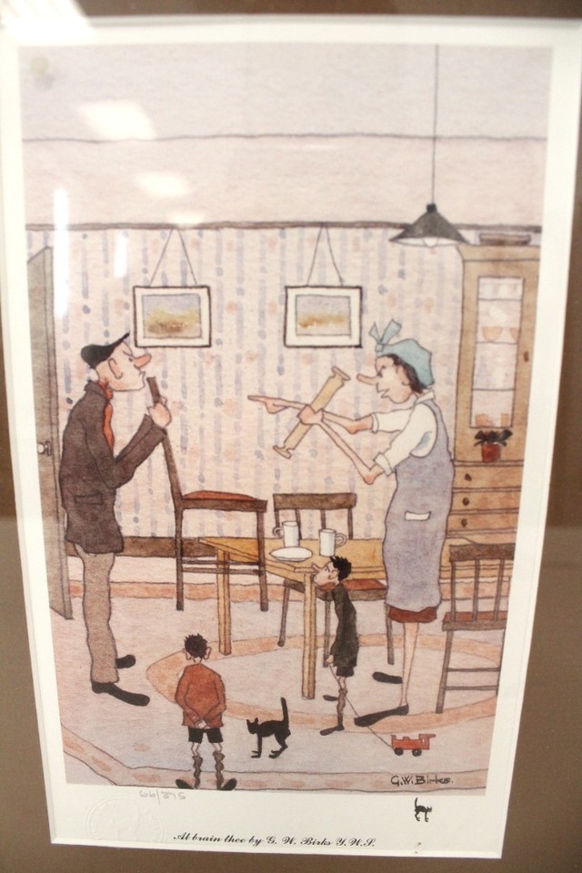 G.W BIRKS 3x School / Workshop / Dining Room Cartoons LIMITED EDITION ...