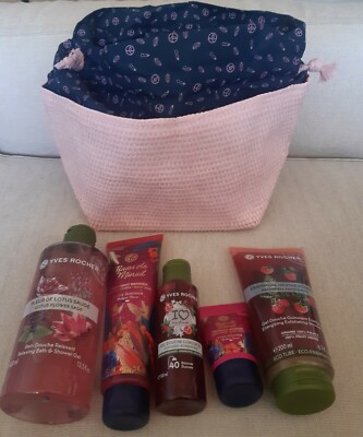 yves rocher hand cream scrub shower set, complete set with clutch | eBay